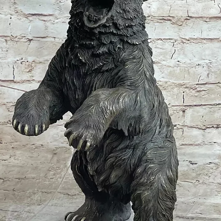 Standing Bear Bronze Metal Statue Sculpture Decor Collectible Figure 17 ...